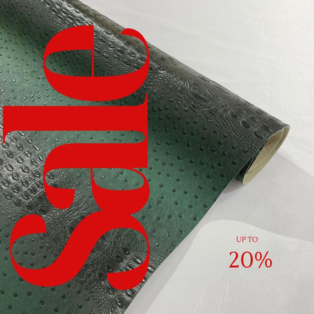 3-D Gator/ostrich Two Tone Fake Leather Upholstery, Crocodile Skin ...