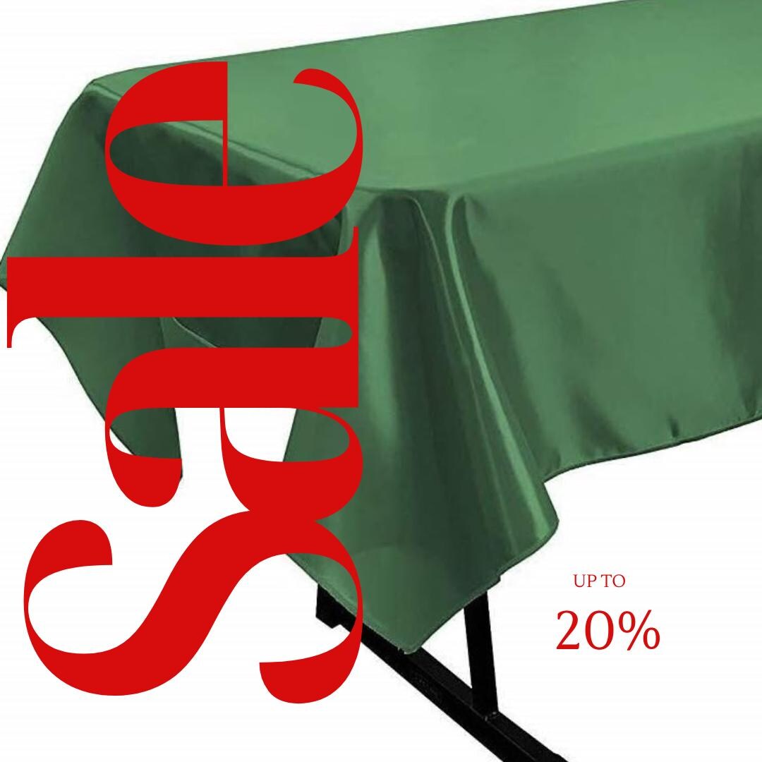 EMERALD - SATIN - Rectangular Table Cover Bright Tablecloth Smooth ...