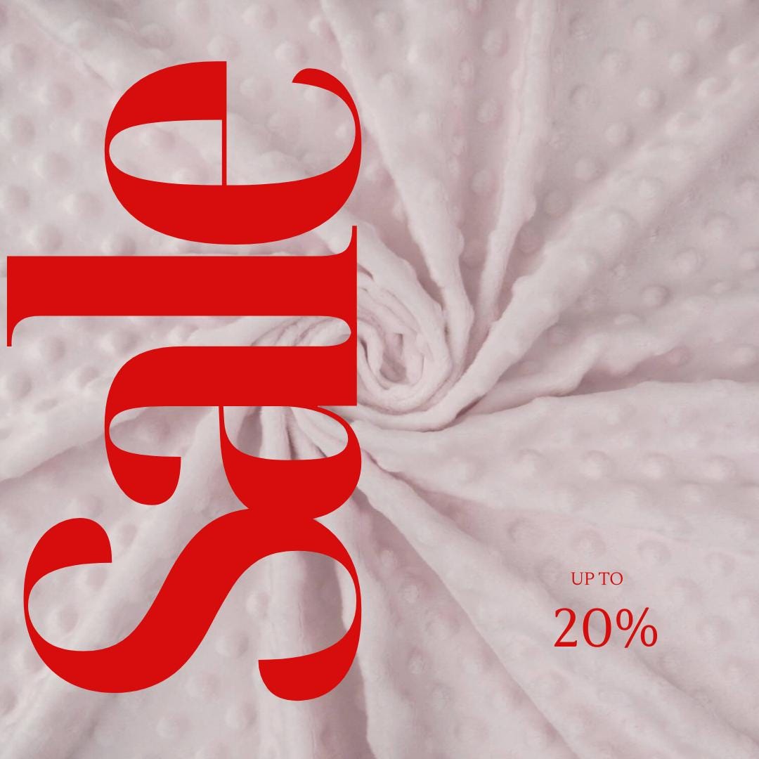 BABY PINK - Polka Dot Snuggle Minky Soft Fabric Decorative Crafts Dress ...