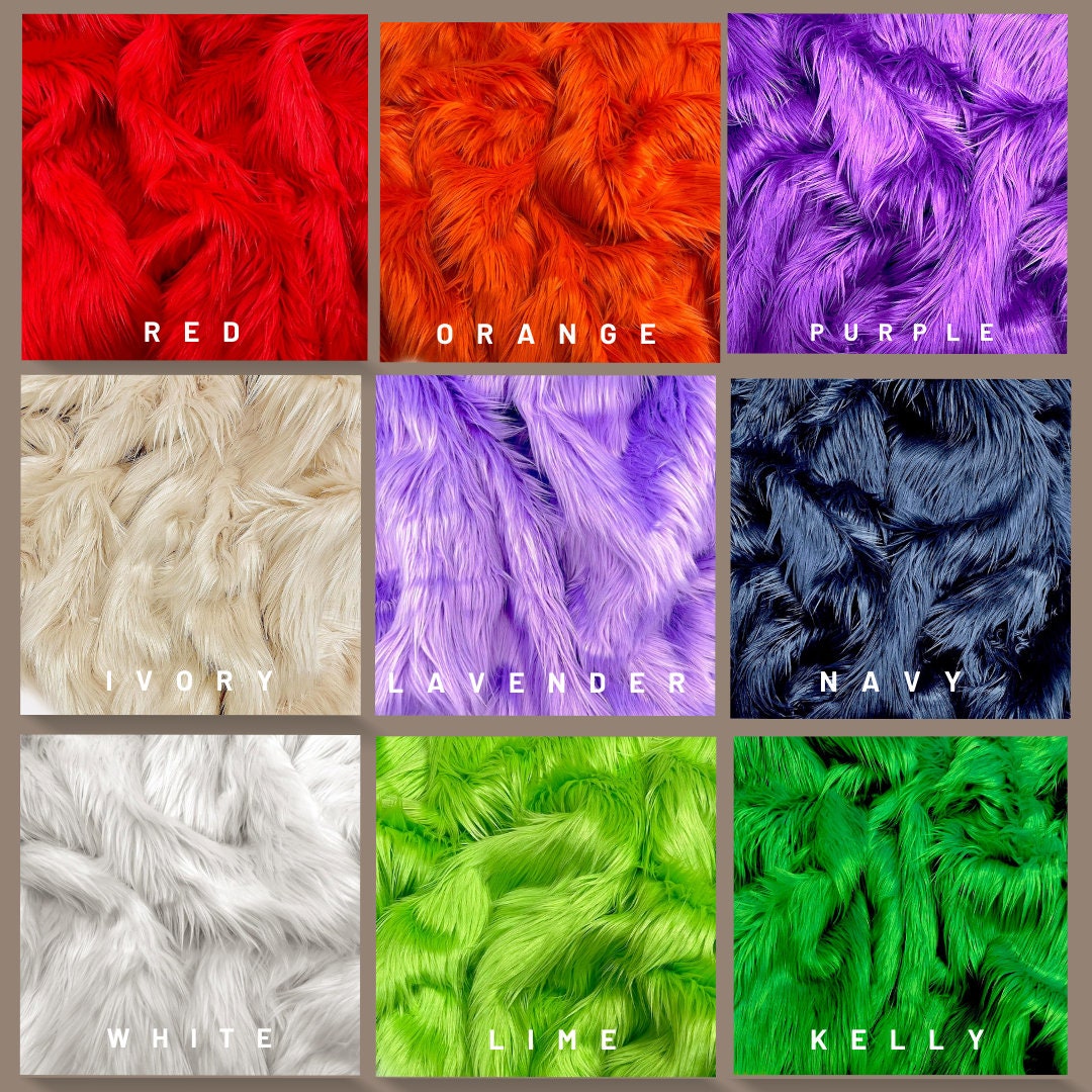 Shaggy Long Pile Faux Fur Fabric by the Yard | Faux Fur | High Quality ...