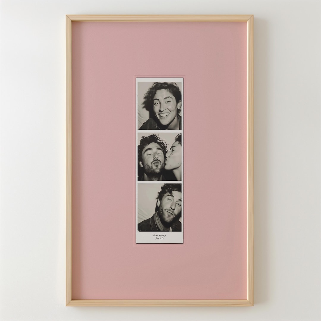 Custom Photo Booth Template, Pink Photo Strip Mat 2x3, Galentines Day ...