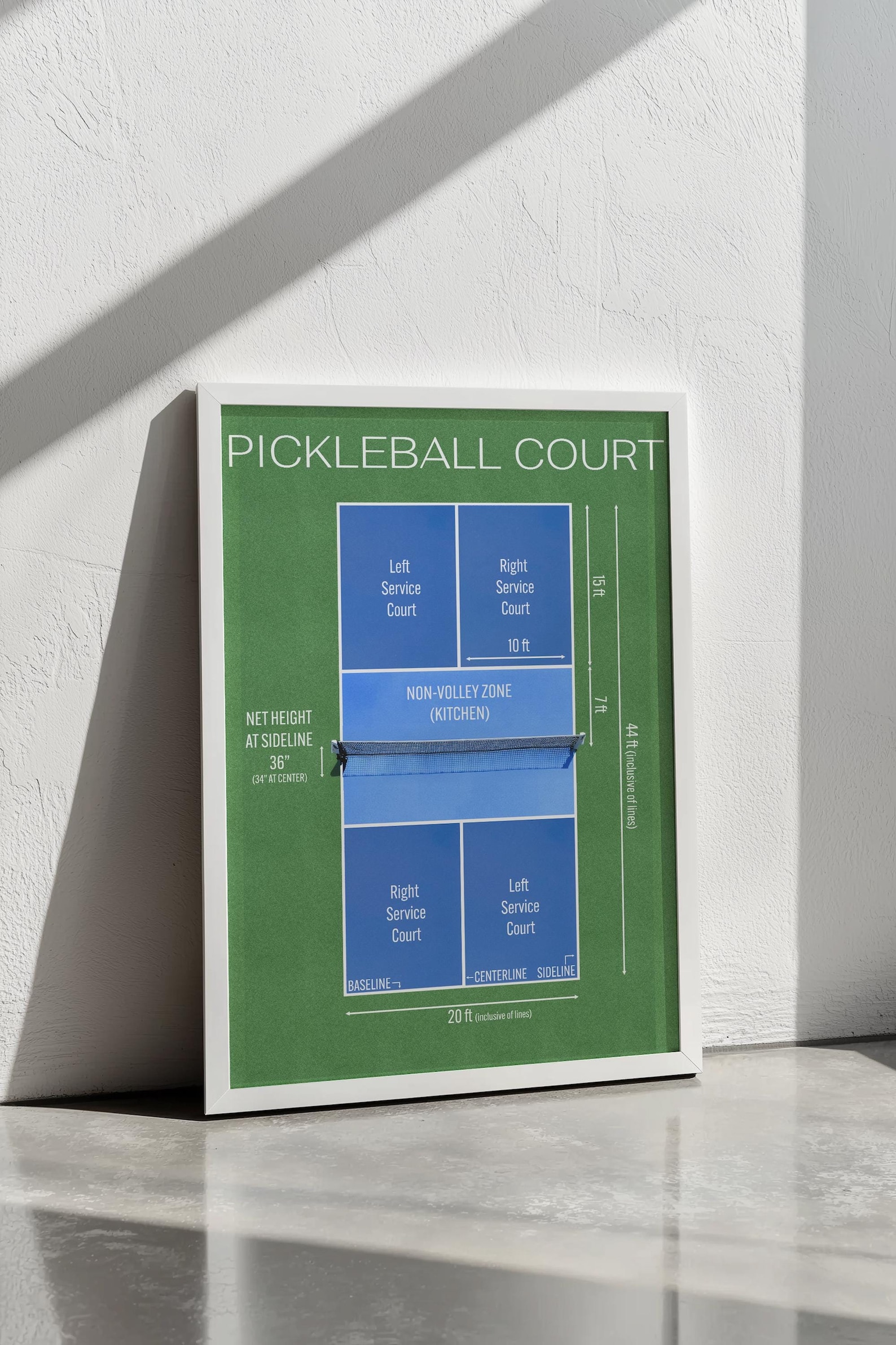 Pickleball Court Diagram Wall Art, Pickleball Patent Print, Pickleball ...