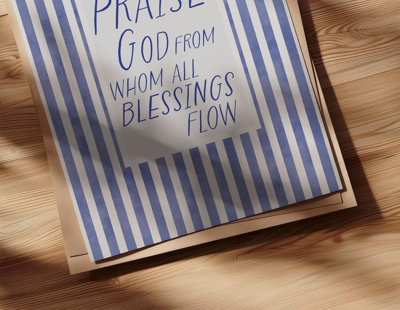 Praise God From Whom All Blessings Flow Printable, Doxology Christian ...