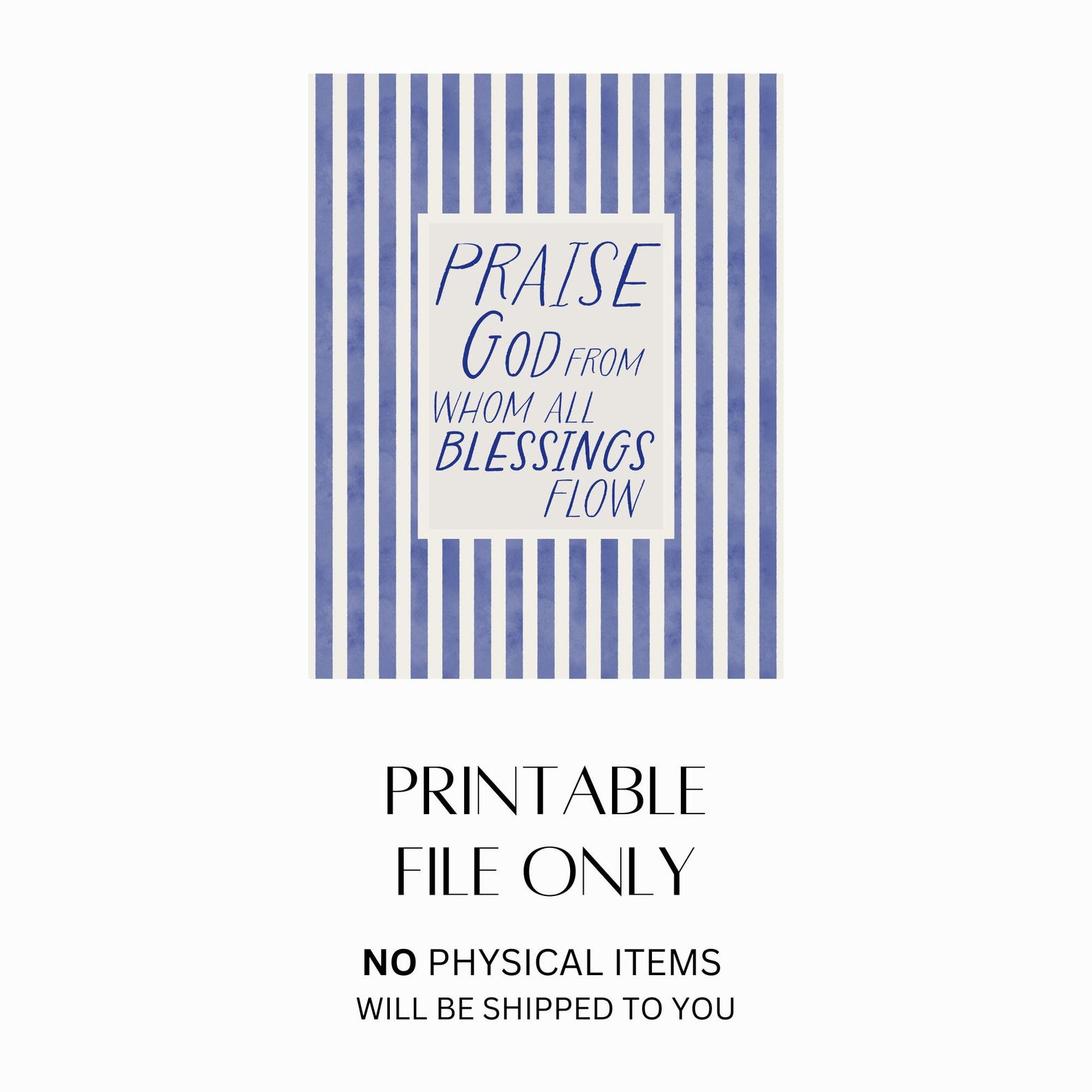 Praise God From Whom All Blessings Flow Printable, Doxology Christian ...