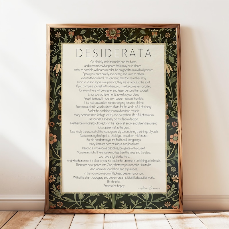 Desiderata Printable - Etsy
