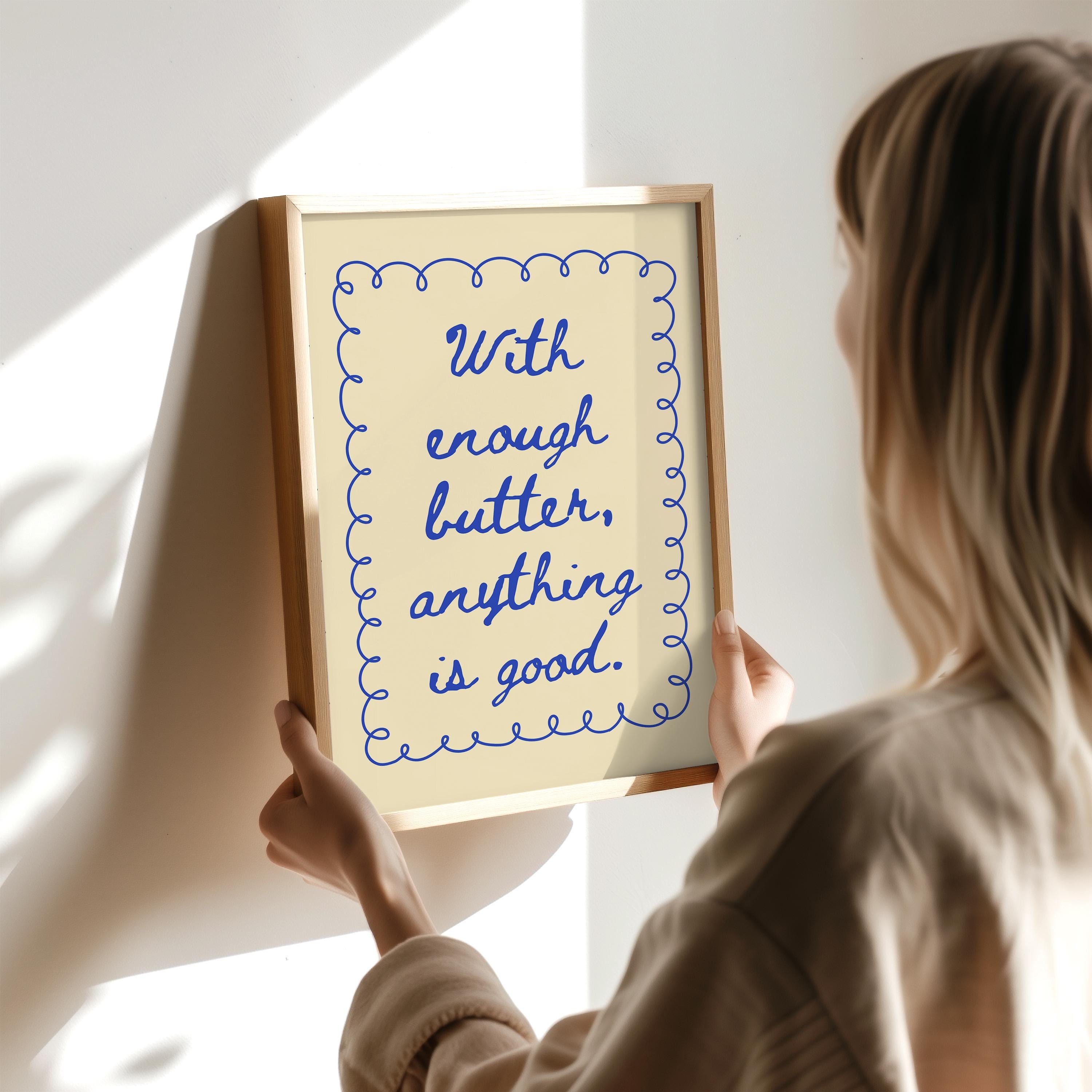Butter Art Print, Trendy Kitchen Decor, Pantry Decor, Fun Kitchen Wall ...