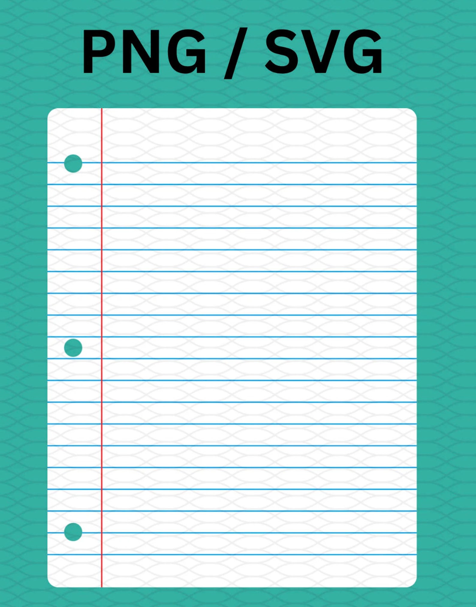 Lined Notebook PNG, PNG, School Paper Svg, Line Paper Svg, Lined Paper ...
