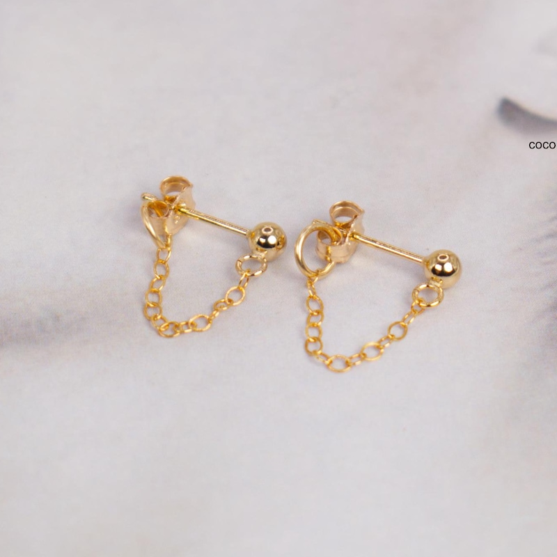 Gold Chain Earrings - Etsy
