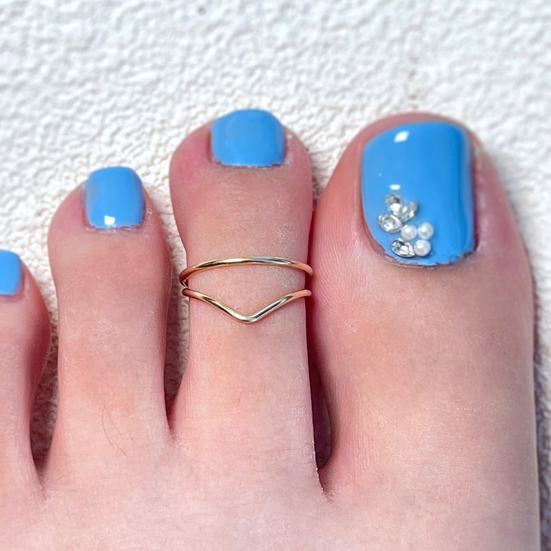 Double Toe Rings - Etsy