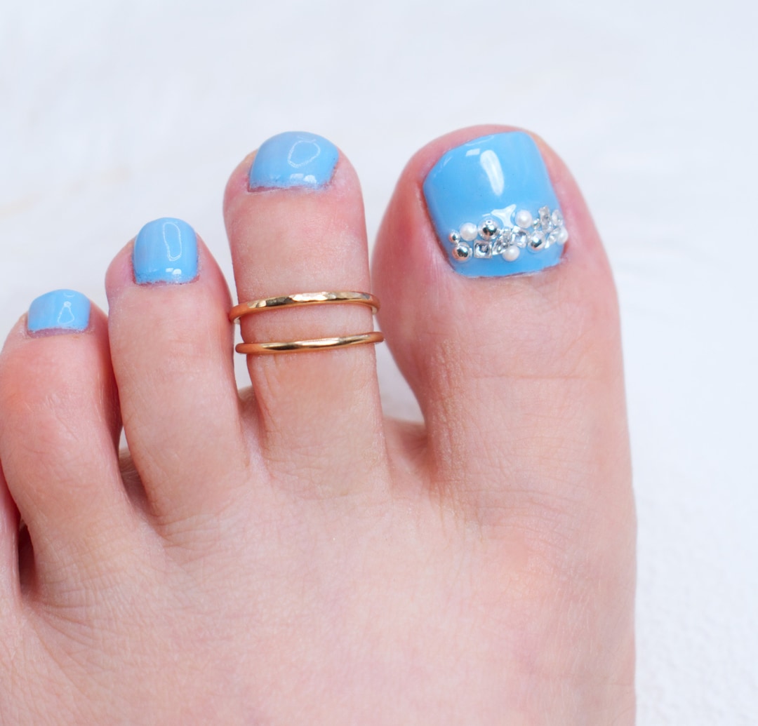 14k Gold Toe Ring - Toe Ring Set -adjustable Gold Filled Toe Ring ...