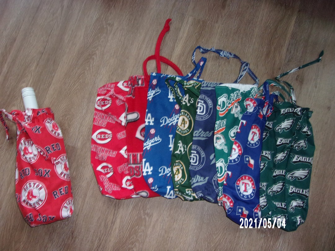 Wine Bottle Gift Bags Baseball Football (boston Red Sox, Cincinnati ...