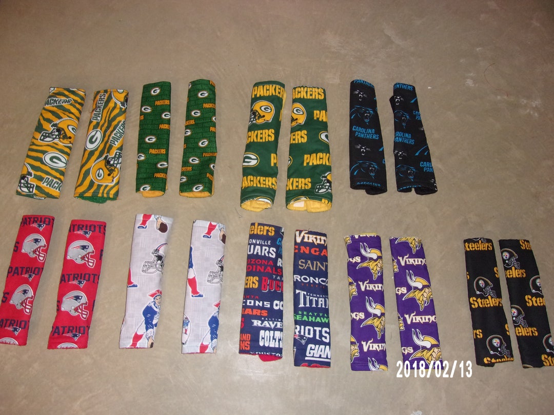 Pair Seat Belt Protectors (green Bay Packers, Boston Red Sox, Carolina ...