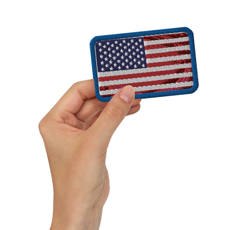 American Flag Embroidered Patch - Etsy
