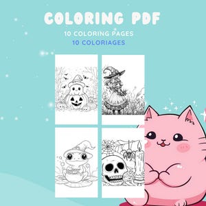 HALLOWEEN Coloring: Relaxing Coloring, Horror Coloring, Cozy Coloring ...