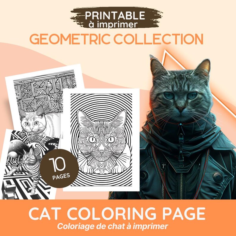 GEOMETRIC Coloring Page: Relaxing Coloring, Anti-stress Coloring ...