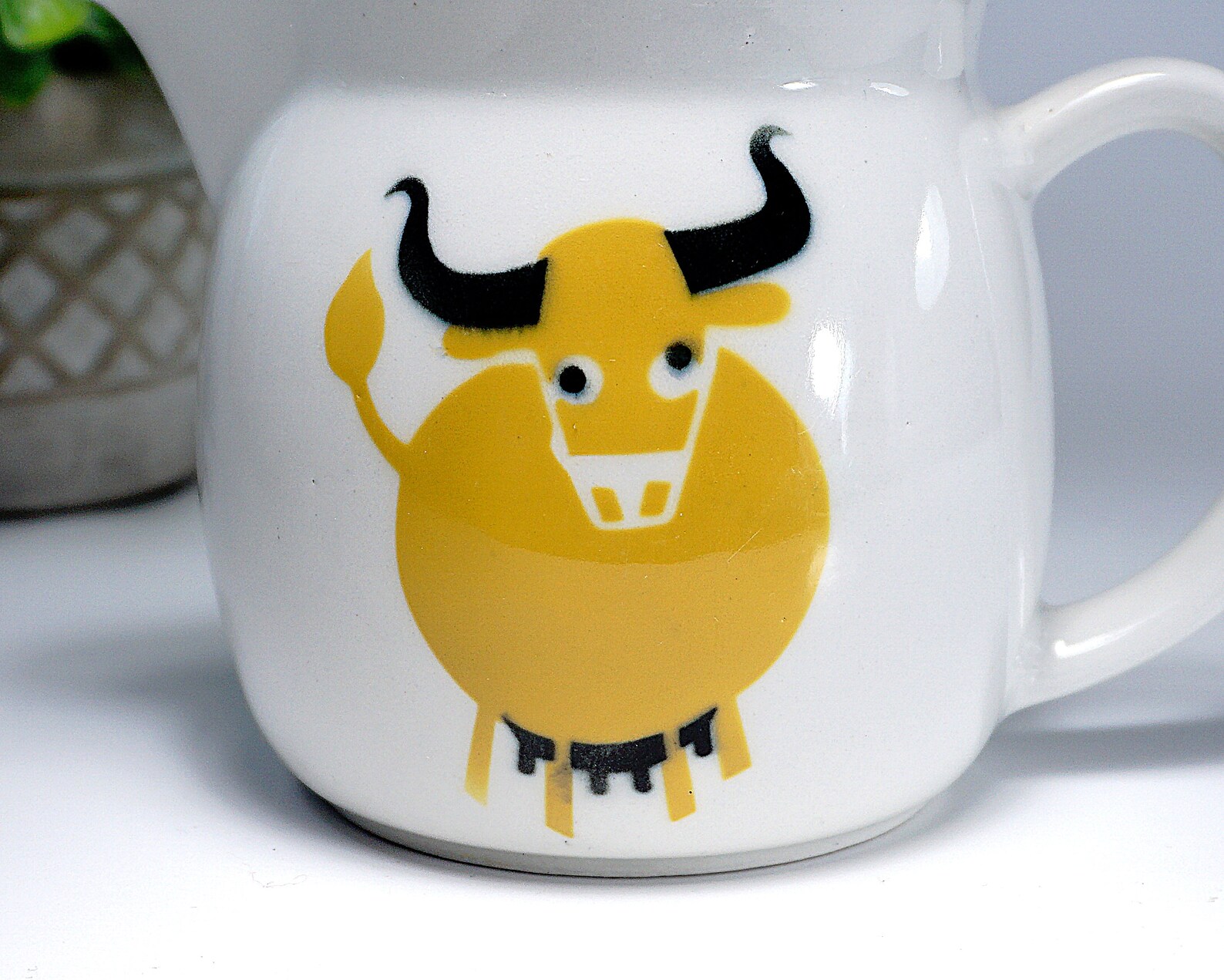 Vintage Arabia Finland Heluna Cow / Steer / Bull Pitcher, Creamer, Mid ...