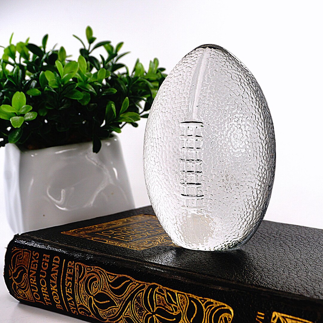 Fenton Art Glass Football Paperweight With Original Label, Desk Weight ...