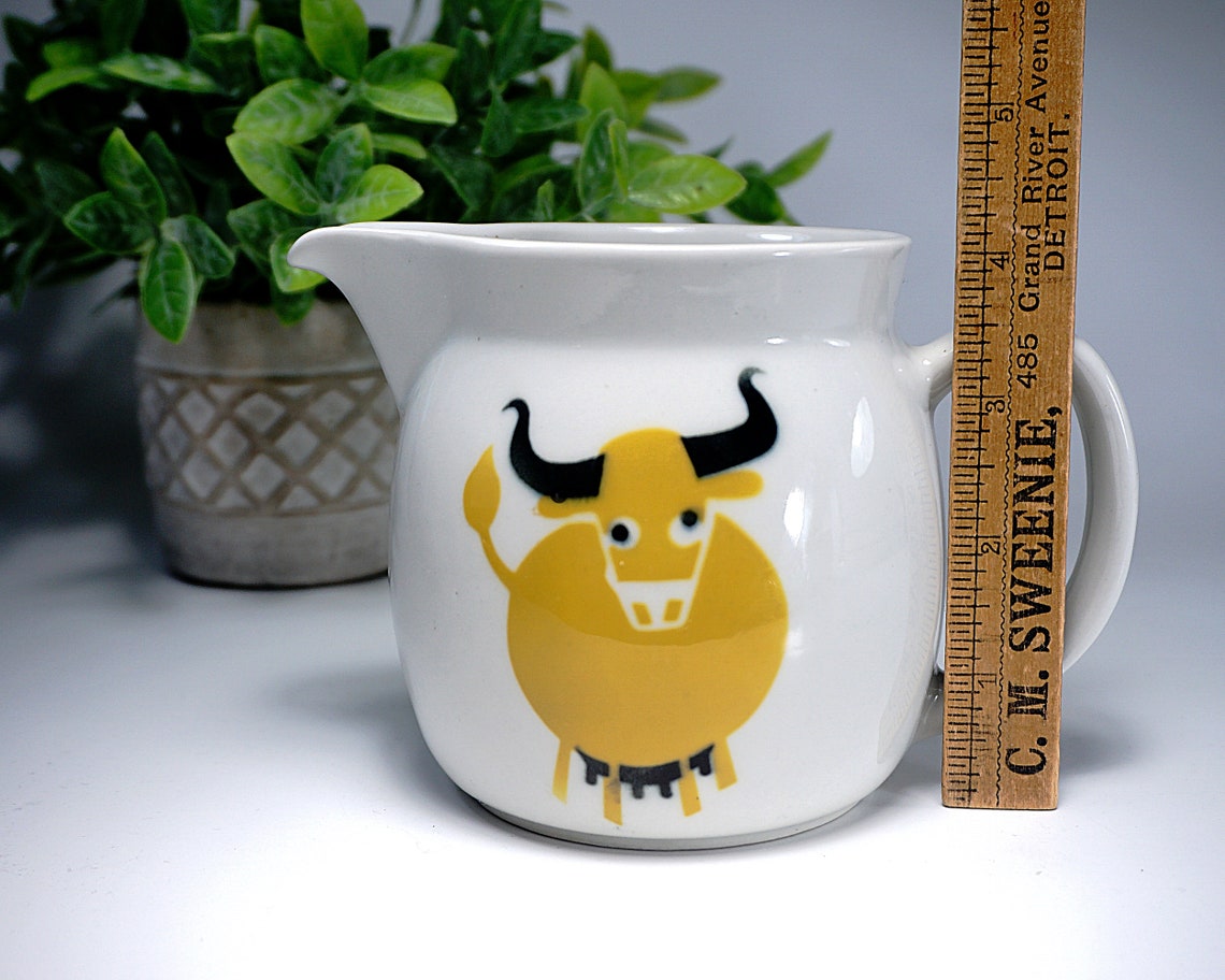 Vintage Arabia Finland Heluna Cow / Steer / Bull Pitcher, Creamer, Mid ...