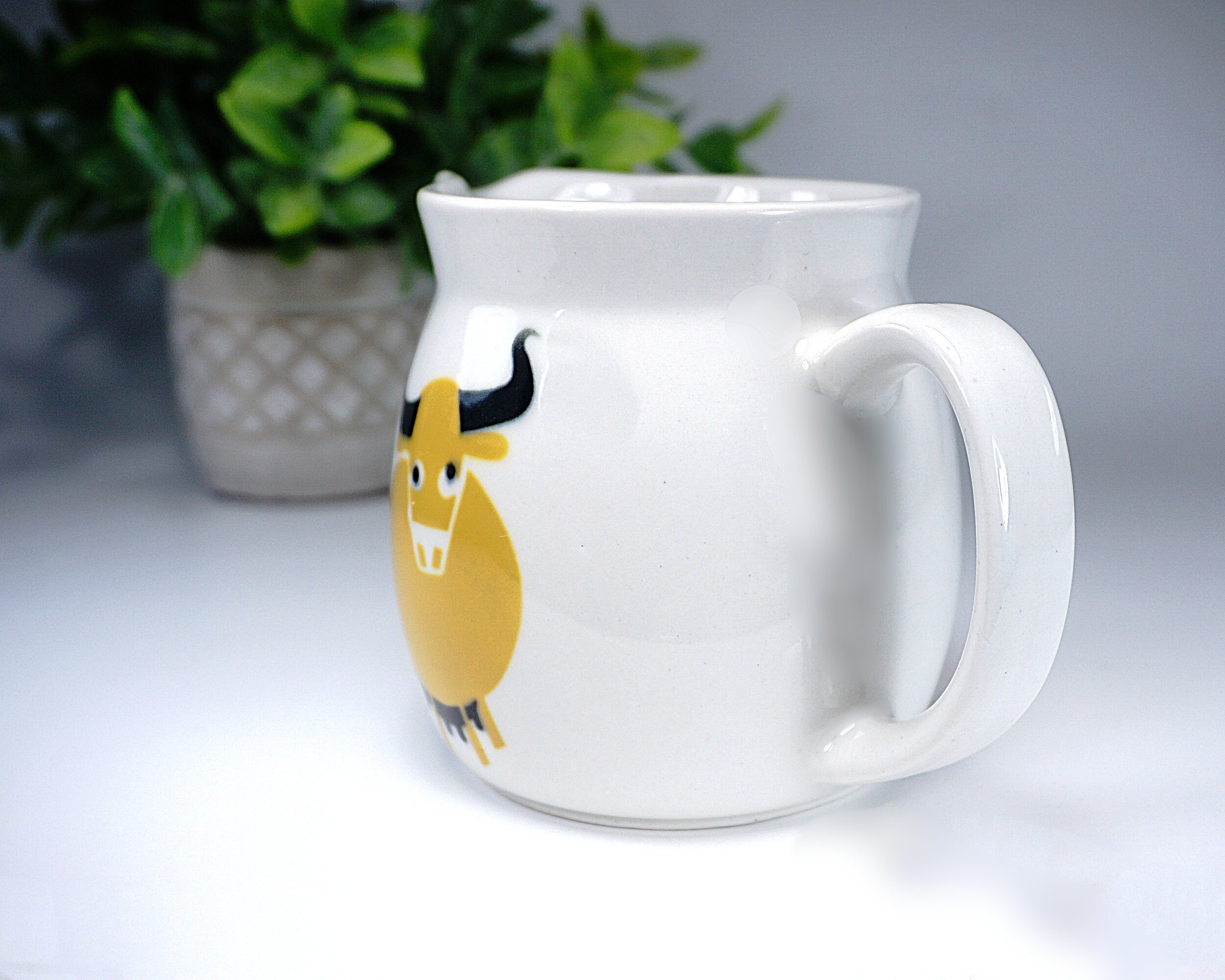 Vintage Arabia Finland Heluna Cow / Steer / Bull Pitcher, Creamer, Mid ...