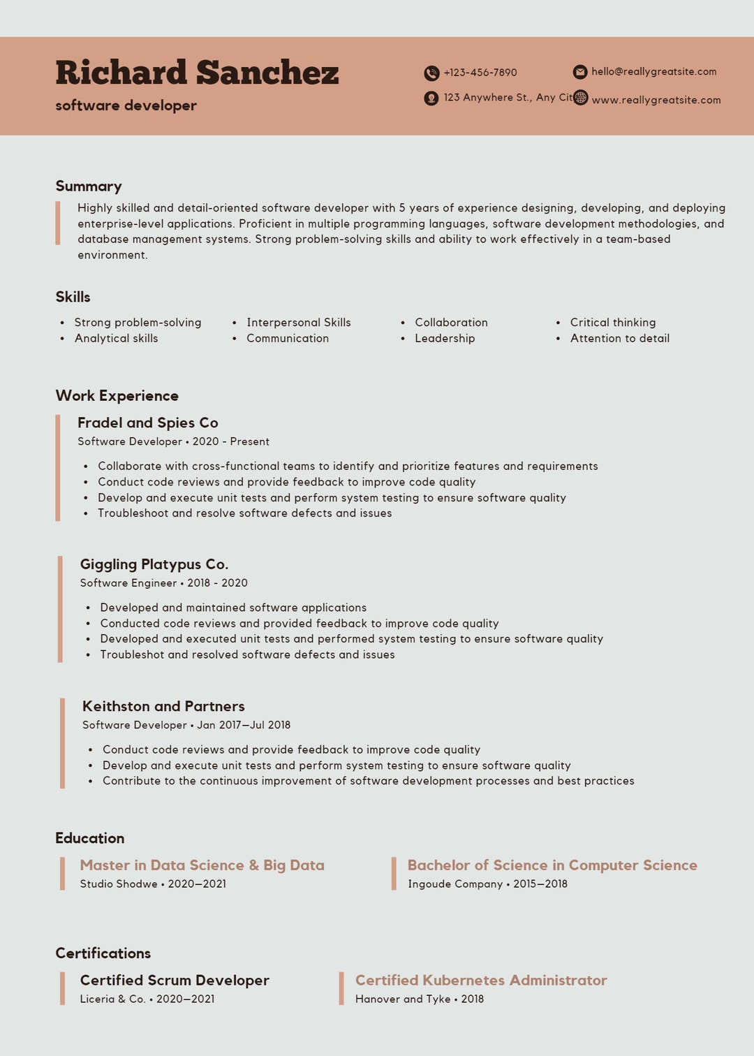 Professional Resume Template - Etsy