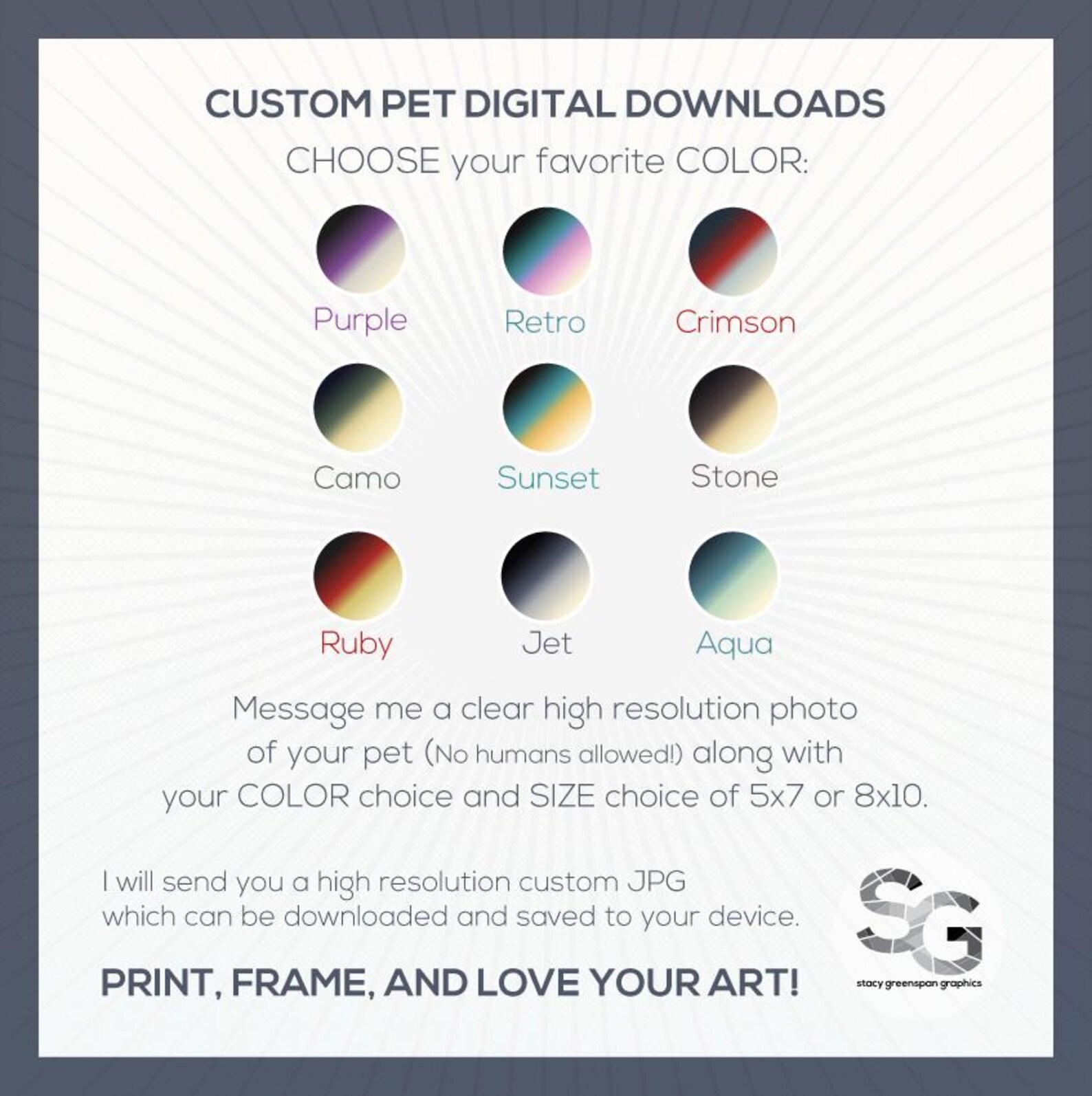 Custom Pet Portrait | Retro Pet Graphic | Made to Order, Digital File ...