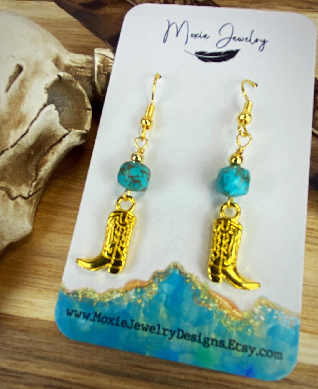 Gold Cowgirl Boot Earrings,cowgirl Boot Earrings,western Earrings,gold ...