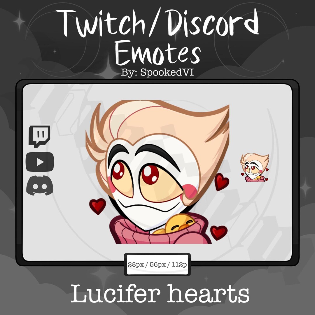 Lucifer Hearts Hazbin Hotel Emotes - Etsy