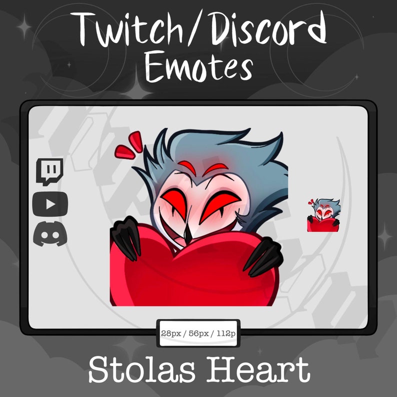 Stolas Heart Helluva Boss Emote - Etsy