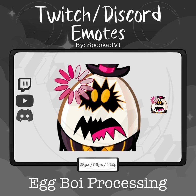 Egg Boi Hazbin Hotel Processing Emote - Etsy