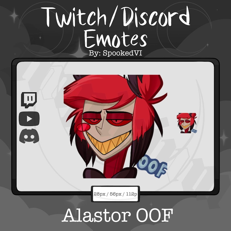 Alastor OOF Hazbin Hotel Emote - Etsy