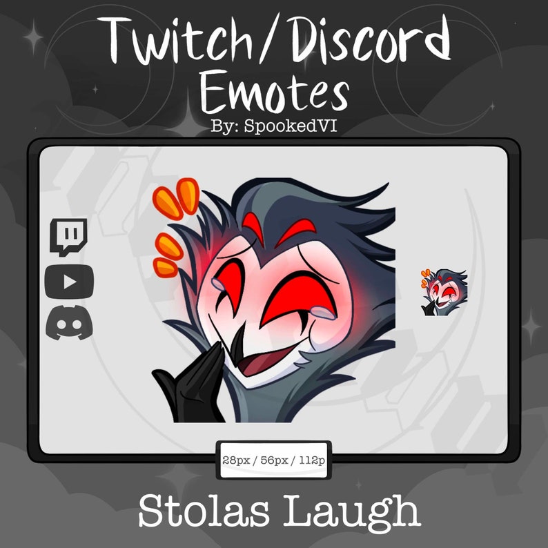 Stolas Laughing Helluva Boss Emote - Etsy