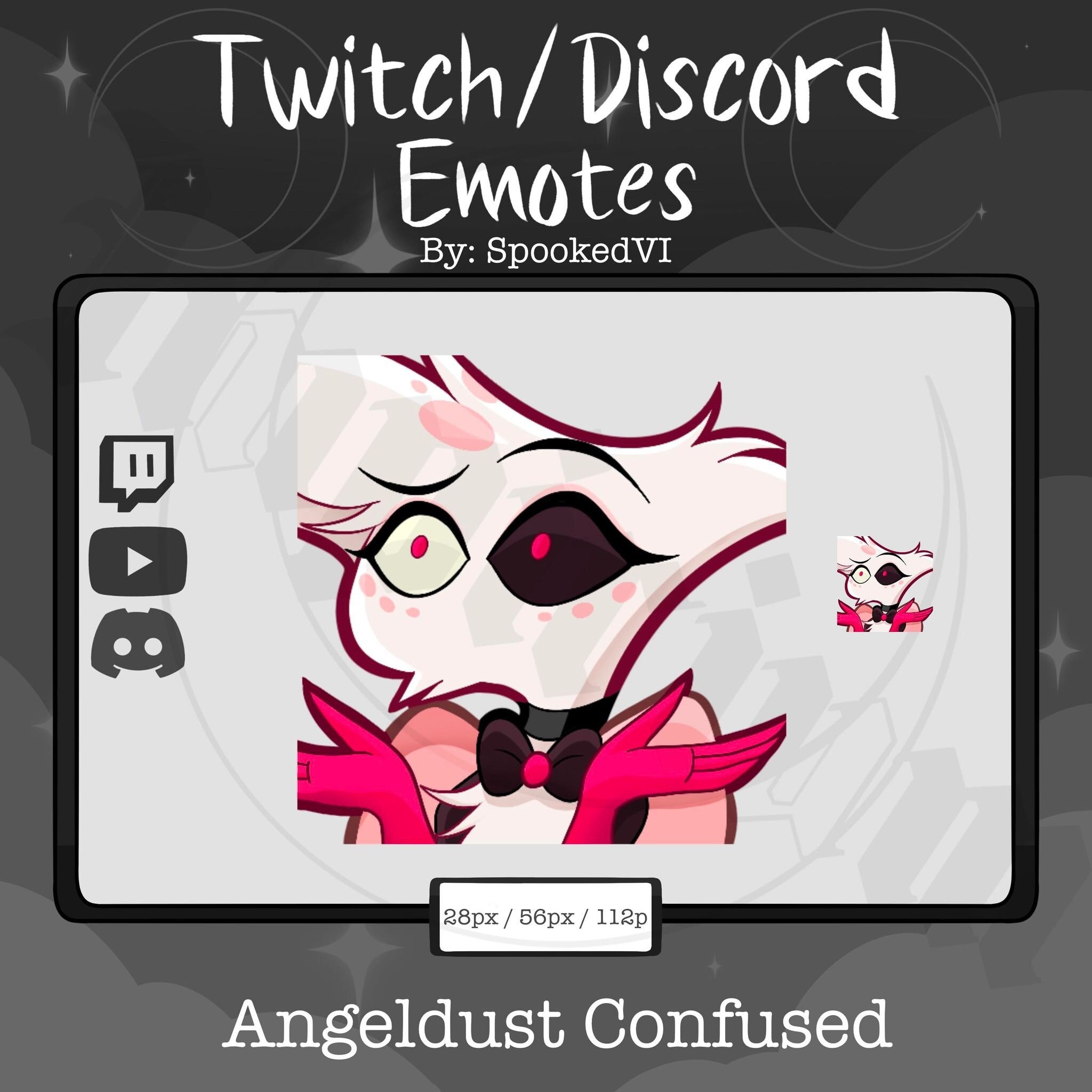 Angel Dust Confused Hazbin Hotel Emote - Etsy