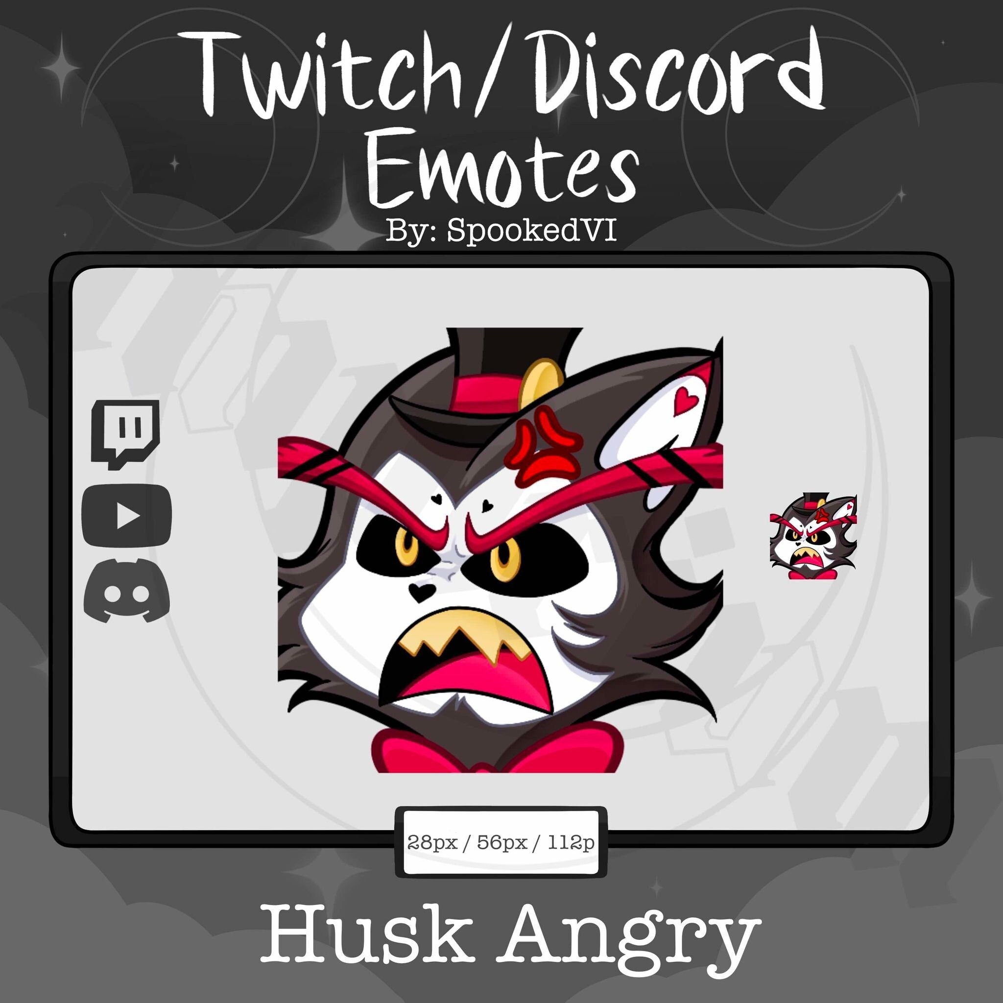 Husk Angry Hazbin Hotel Emote - Etsy