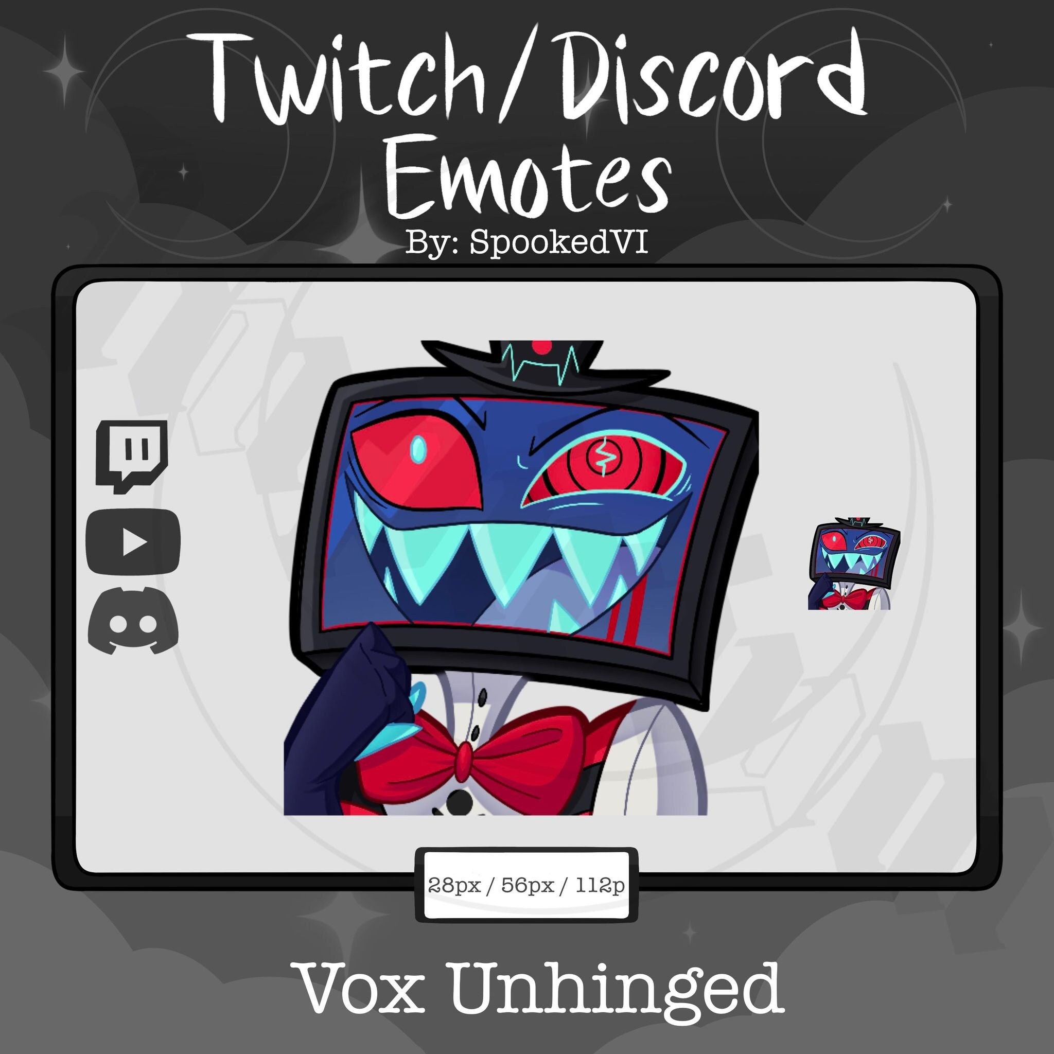 Vox Unhinged Hazbin Hotel Emote - Etsy