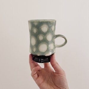 Porcelain Coffee Mug, Cup With Unique Matte White Spots, Handmade ...