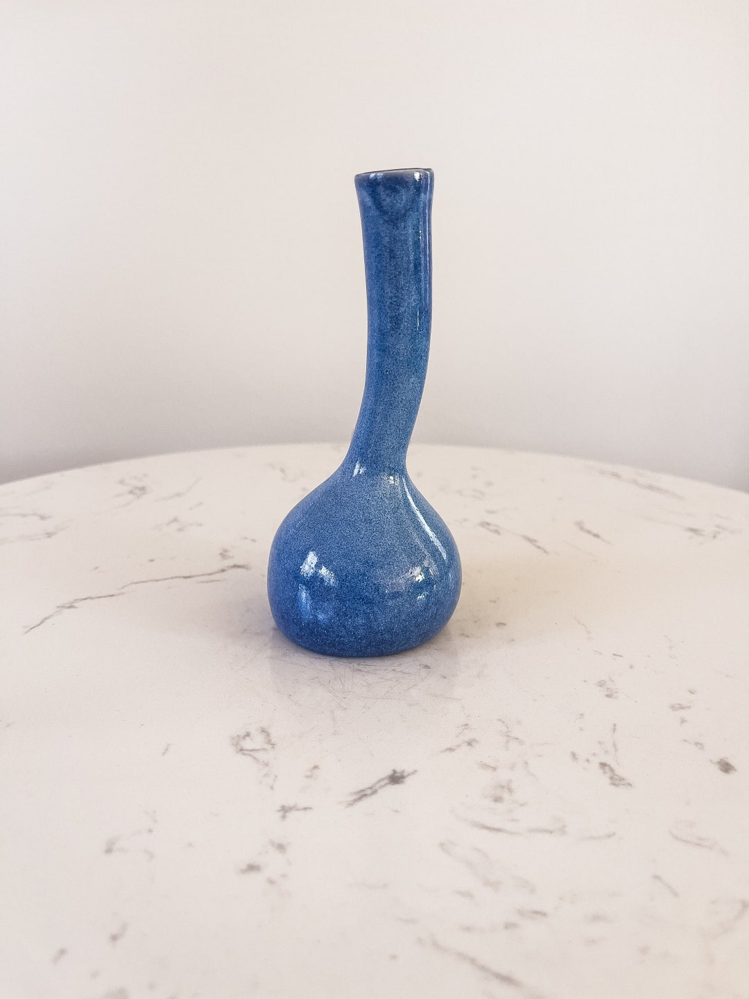 Handmade Vase, Mini Dark Blue Porcelain Flower Vase, Unique Ceramic ...