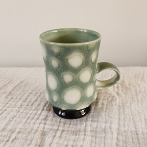 Porcelain Coffee Mug, Cup With Unique Matte White Spots, Handmade ...