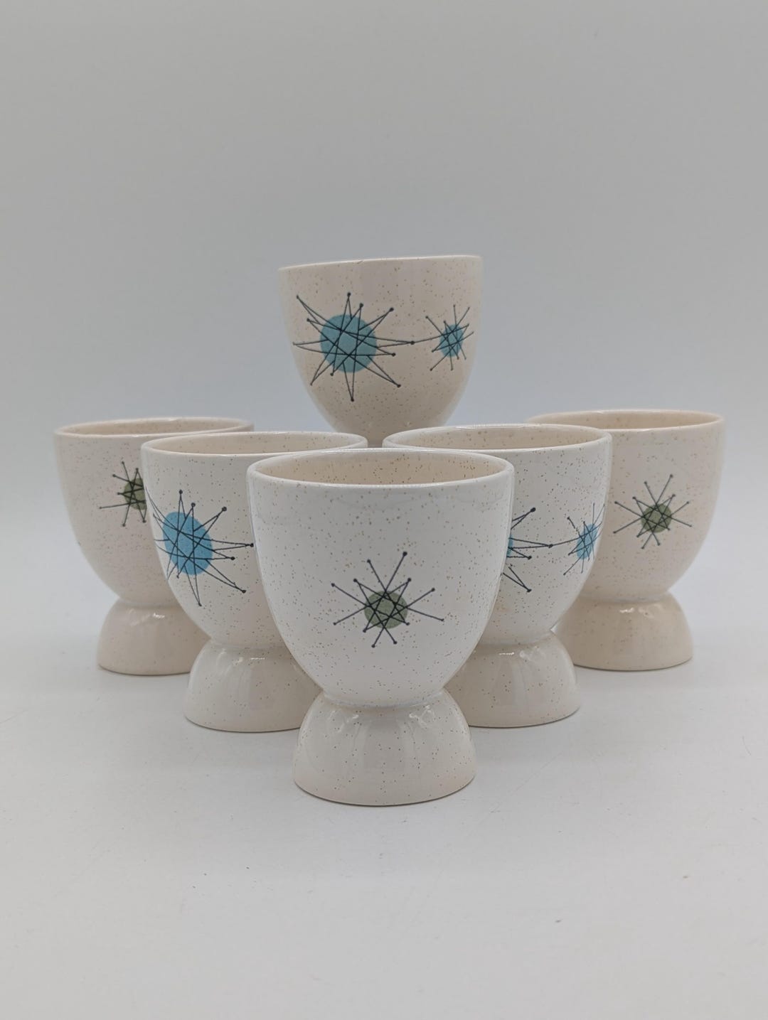 Franciscan Starburst Egg Cups, Set of 6 - Etsy