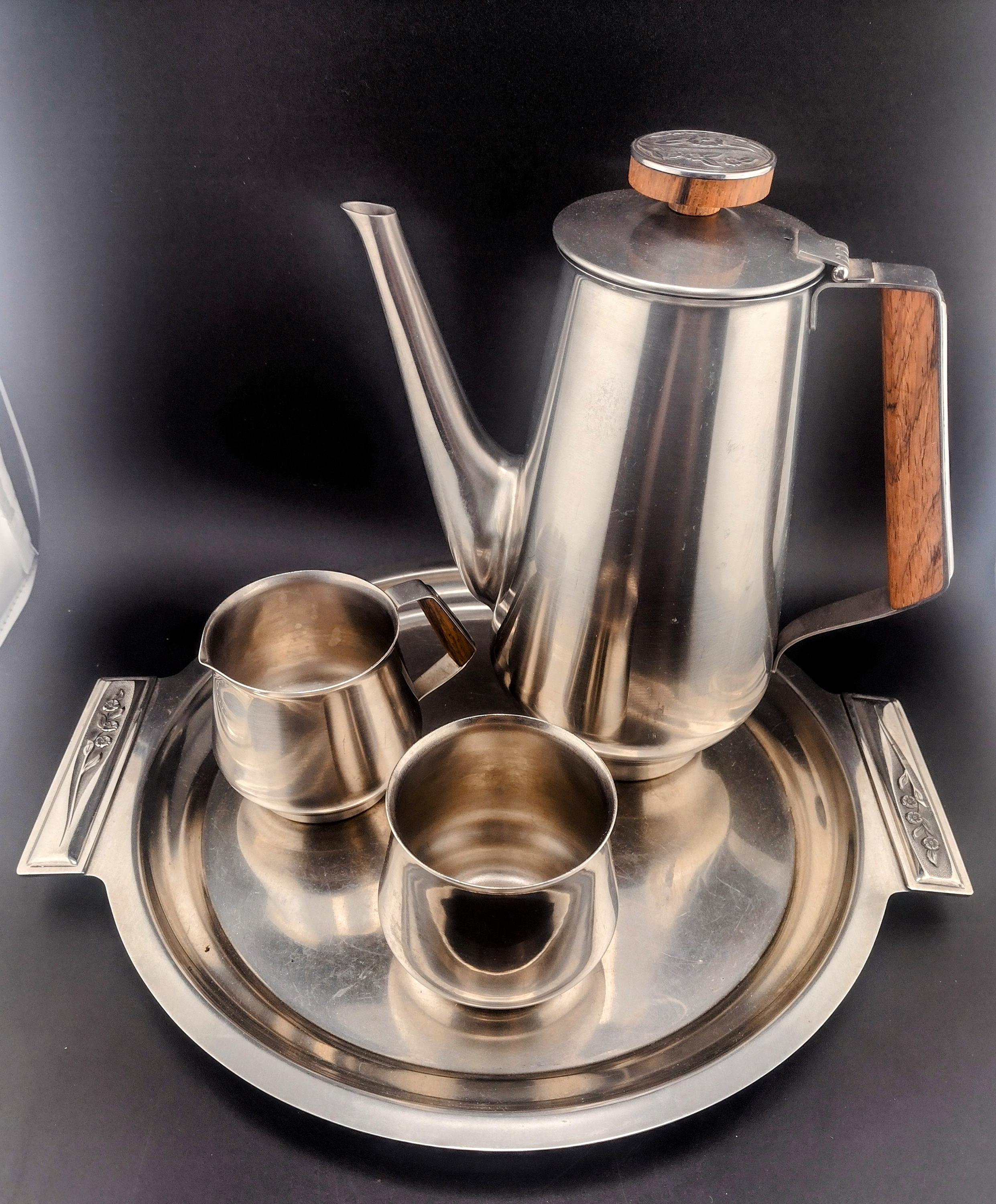 Beautiful Stainless Steel Coffee Set, 4 Pieces - Etsy