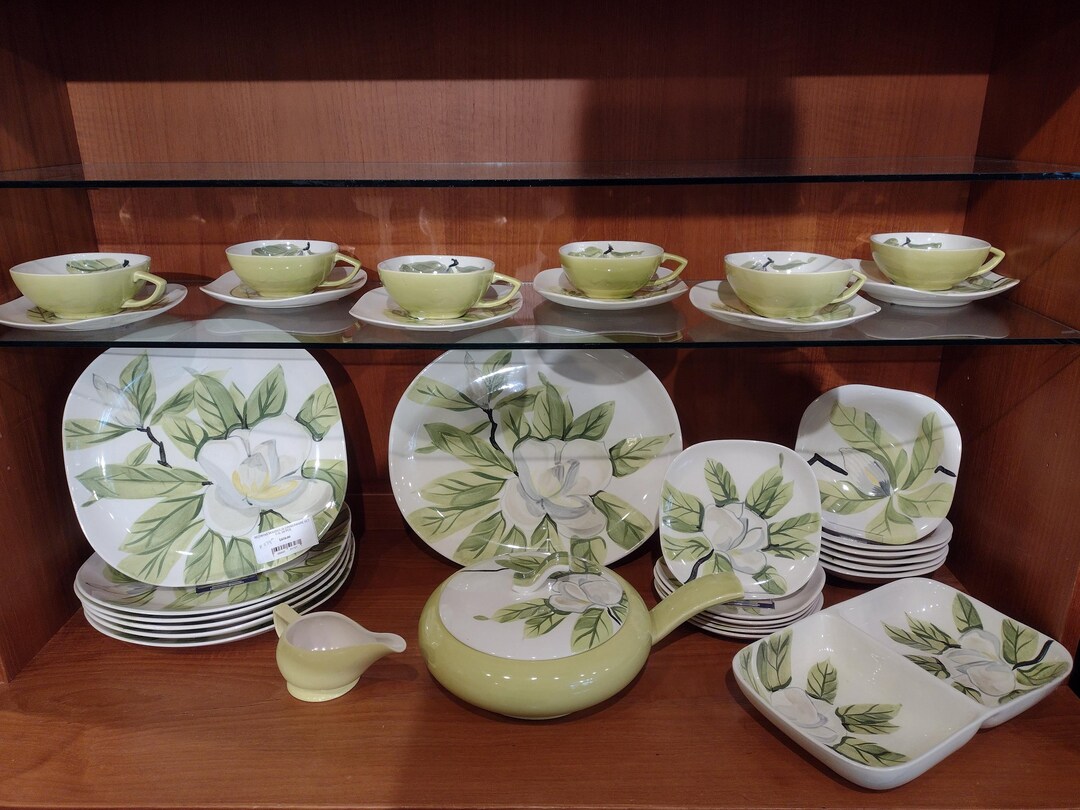 Redwing Magnolia Hand Painted Dinner Set for 6 - Etsy
