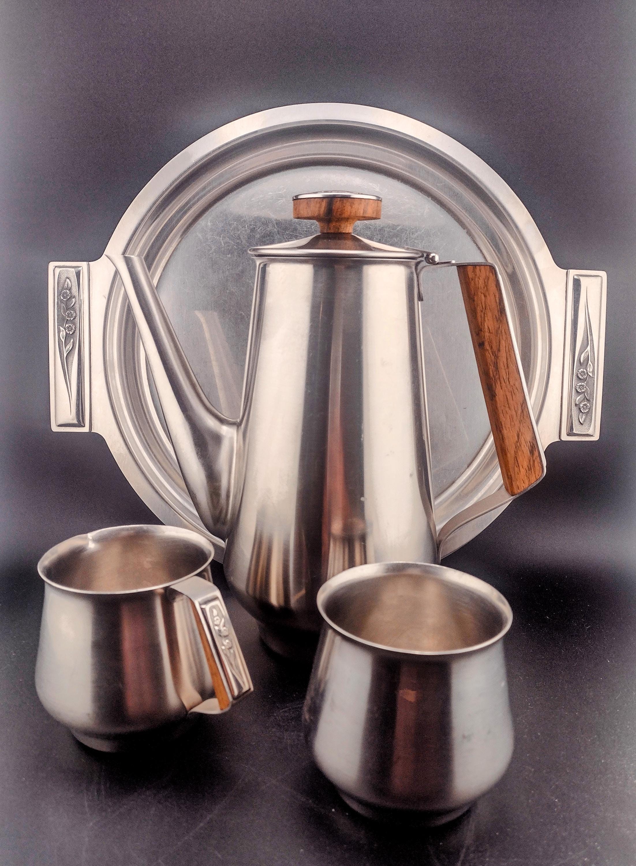 Beautiful Stainless Steel Coffee Set, 4 Pieces - Etsy