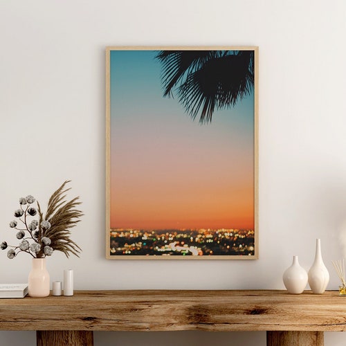 Los Angeles Wall Art LA Sunset California Landscape City - Etsy