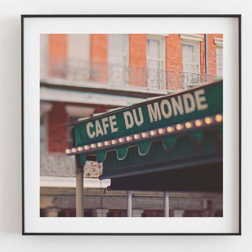 New Orleans Print Cafe Du Monde Jackson Square NOLA Coffee | Etsy