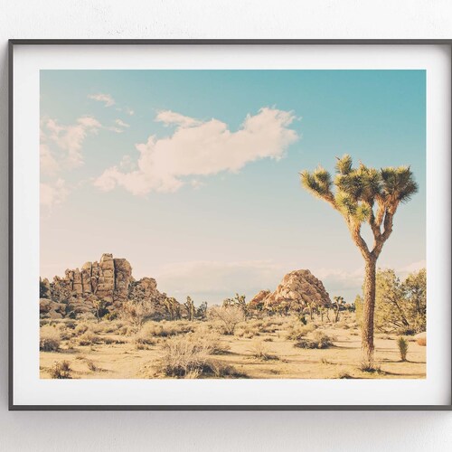 Joshua Tree Sunset Print Framed Desert Art Landscape Photo - Etsy