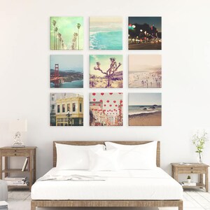 California Photo Set, Gallery Wall Art, Set of 9 Photographs, LA, San ...