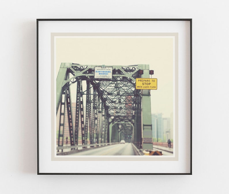 Portland Oregon Art Hawthorne Bridge Photograph Pacific | Etsy