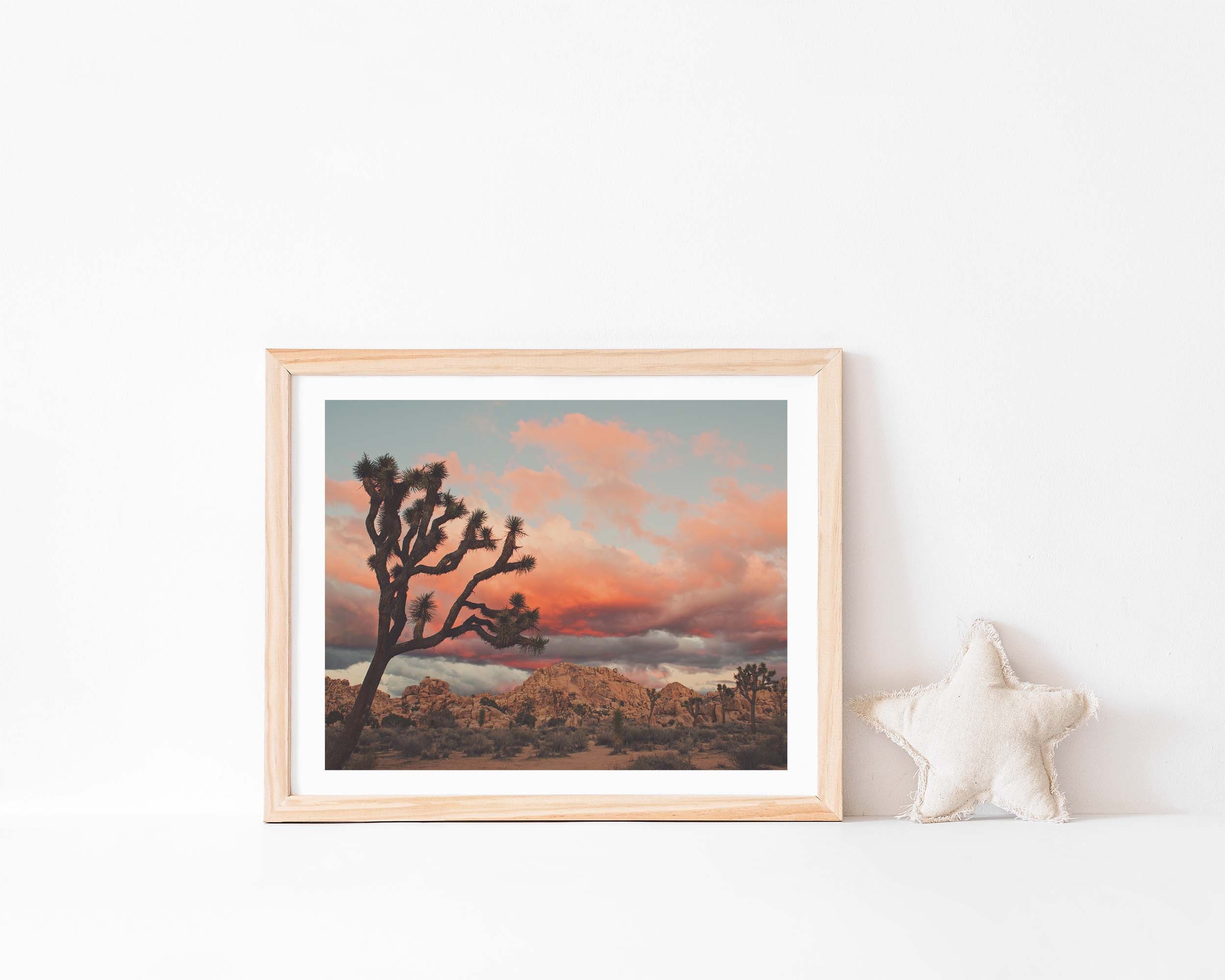 Joshua Tree Sunset Photograph Desert Print Southwest Decor | Etsy