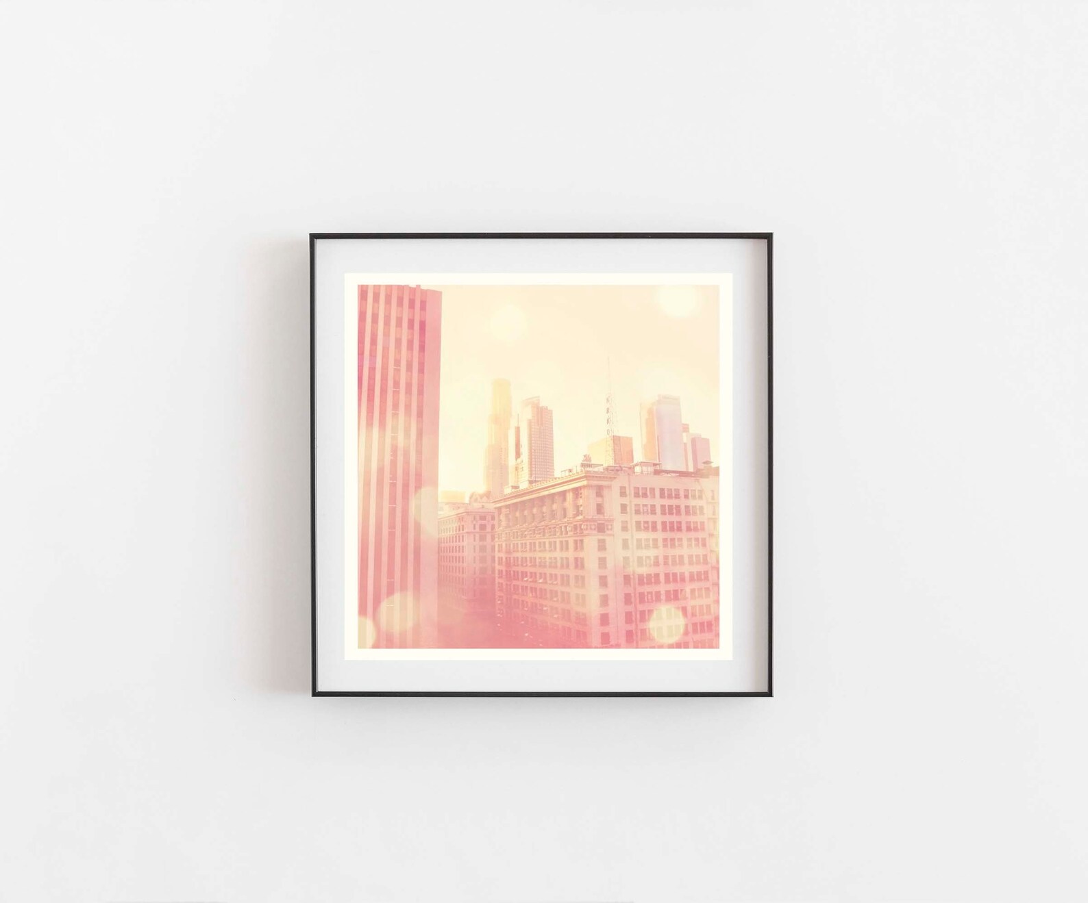 DTLA Print Downtown Los Angeles Skyline Photograph Pink - Etsy