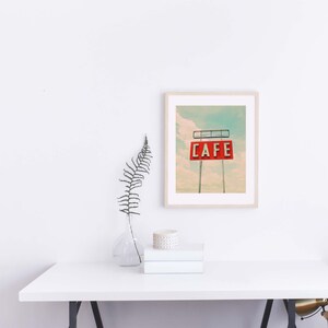 Cafe Sign Print, Kitchen Decor, Vintage Sign Photo, Restaurant ...