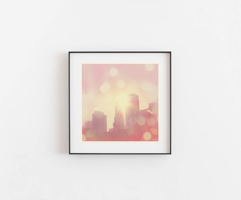 Downtown LA Skyline Print Los Angeles Photography Nursery | Etsy
